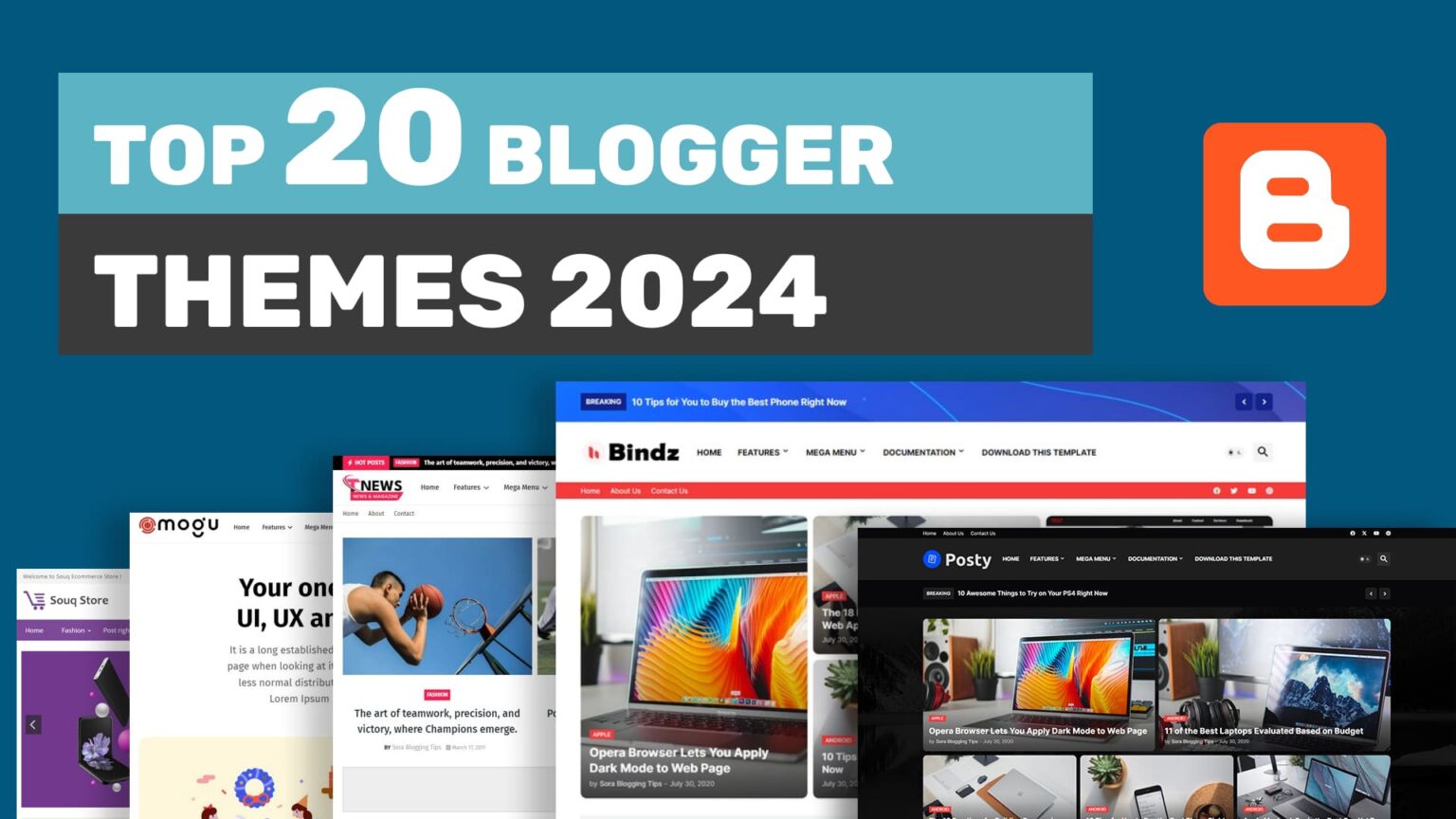Top 20 Free Blogger Themes 2024 - Blog - WebCrowd.co.in