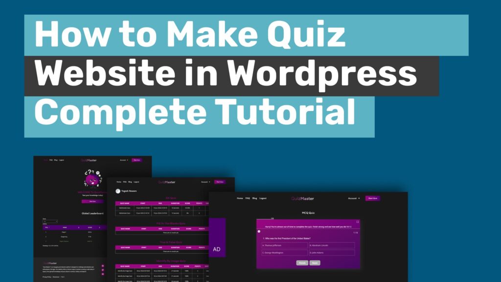 How to Create Quiz Website in Wordpress | Complete Tutorial - Blog - WebCrowd.co.in