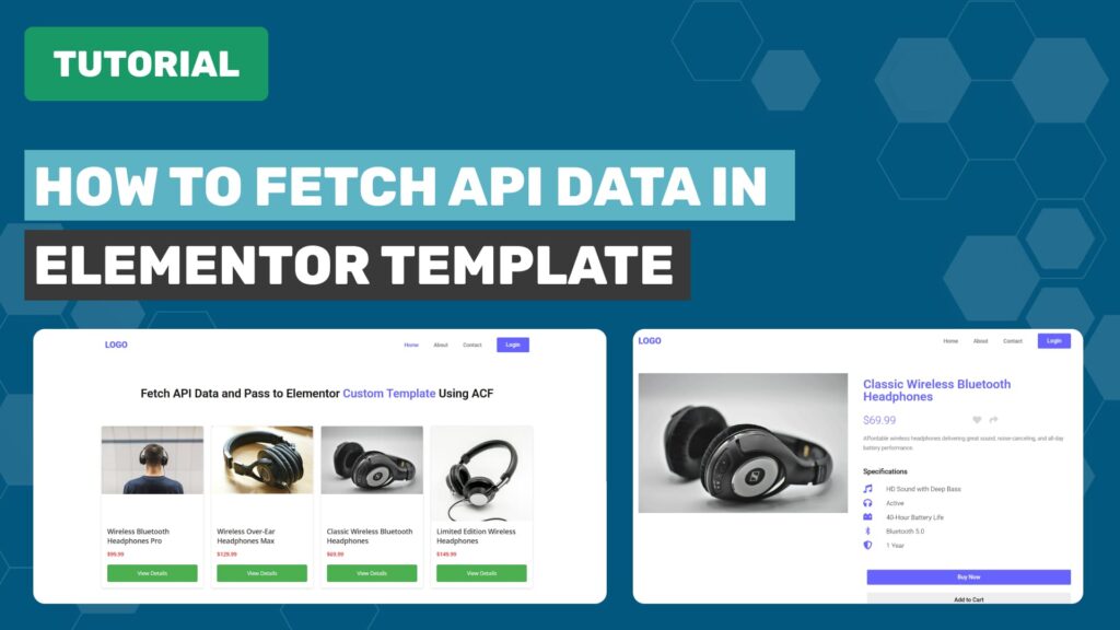 How to Fetch API data in Elementor Template - API, ACF & Custom Elementor Template - Blog ...
